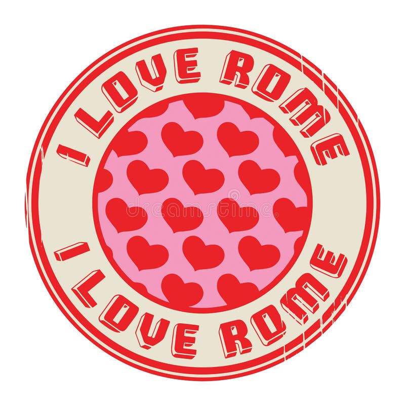 Love Rome Logo with Coliseum Stock Vector - Illustration of roman ...