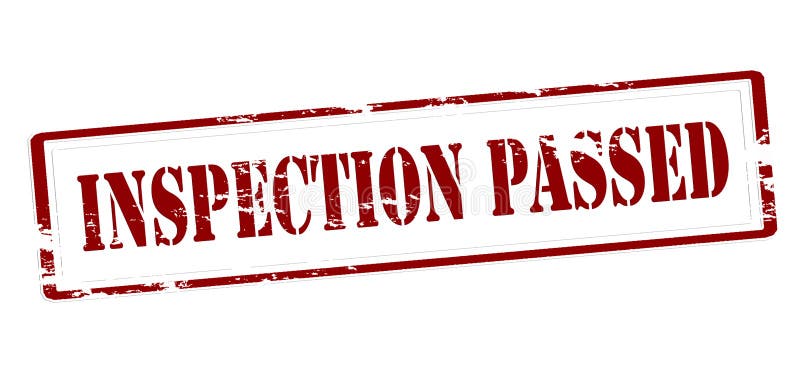 Inspection passed stock illustration. Illustration of concept - 108459943