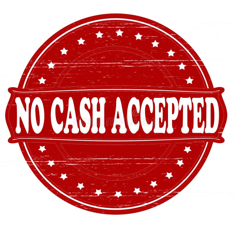 No cash accepted stock illustration. Illustration of stars - 109909684