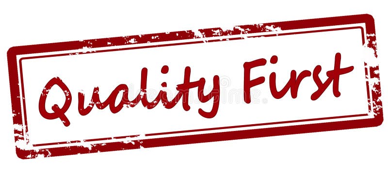 Quality first stock illustration. Illustration of attribute - 93261469