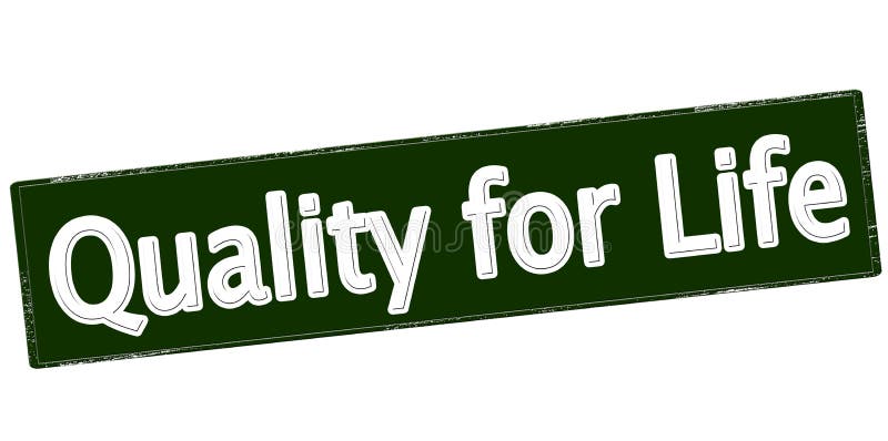Quality for life stock illustration. Illustration of stamp - 93261565