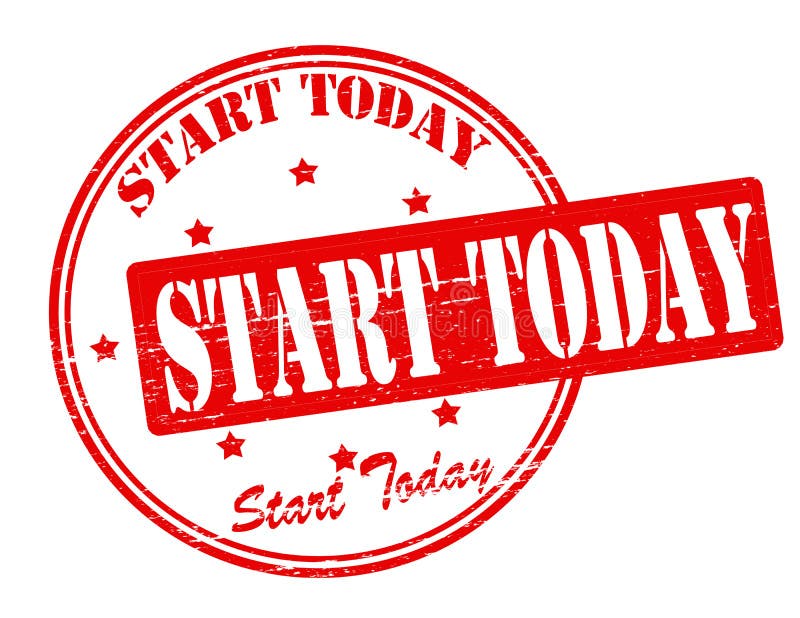 Start today stock illustration. Illustration of stamp - 108757772