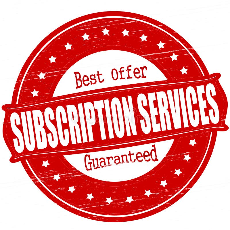 Subscription services stock illustration. Illustration of sign - 109394618
