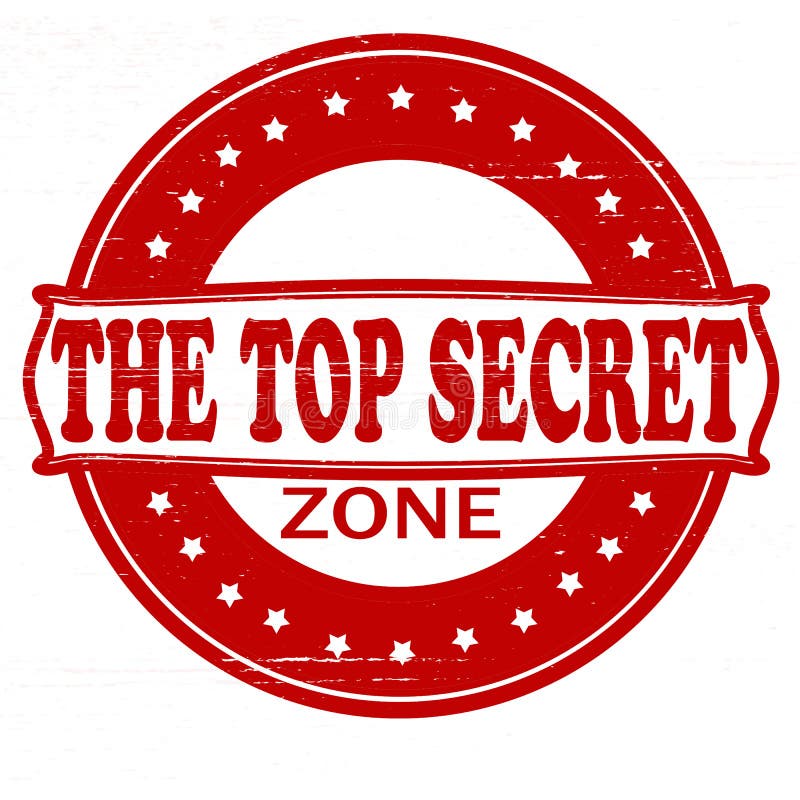 Top secret zone blue stamp stock illustration. Illustration of button ...