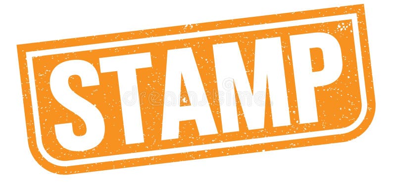 STAMP Text Written on Orange Stamp Sign Stock Illustration ...