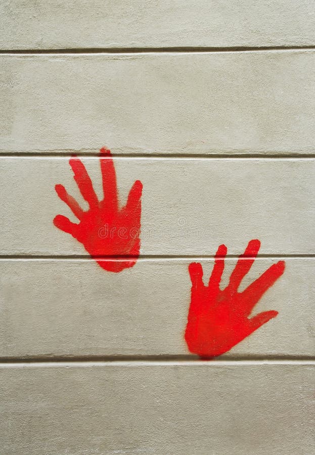 Stamp of two hands. stock image. Image of graffiti, pattern - 23144827