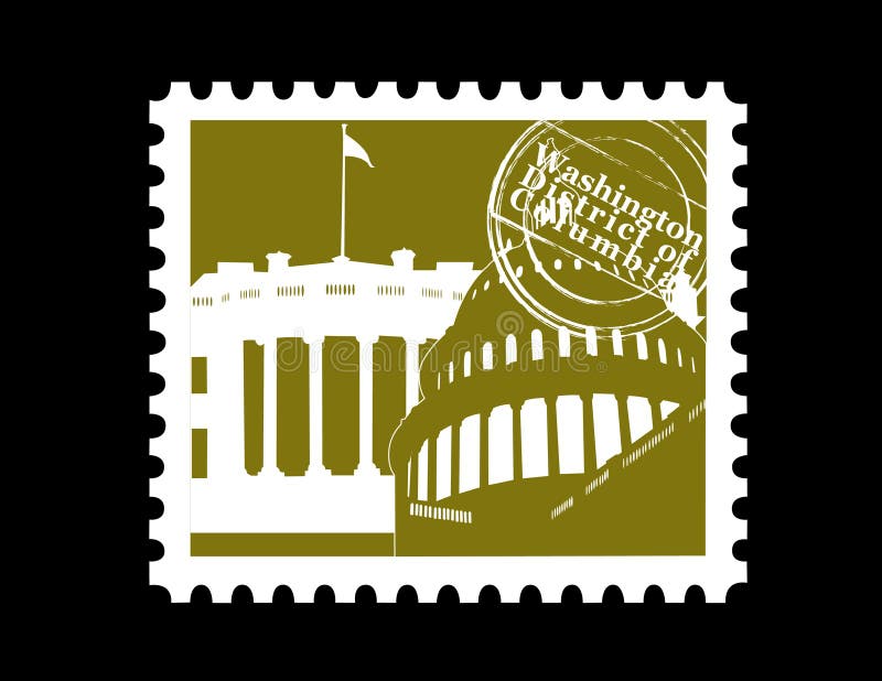 Stamp, Washington DC stock vector. Illustration of america - 3907855