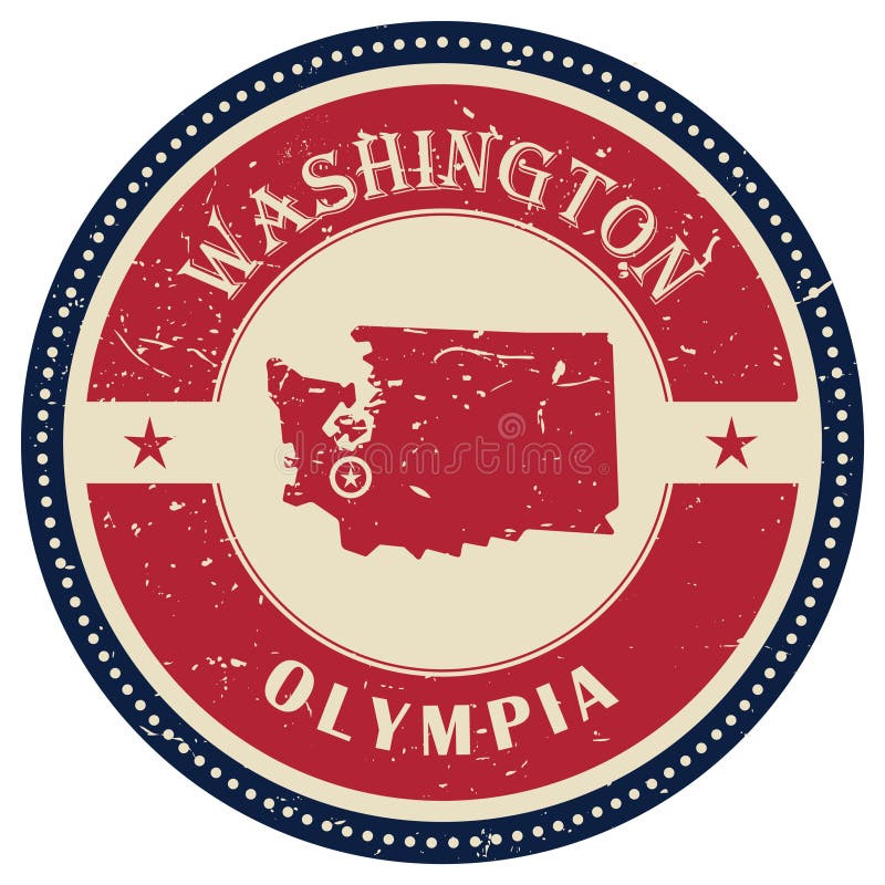 Stamp of Washington State. Vector Illustration Decorative Design Stock ...