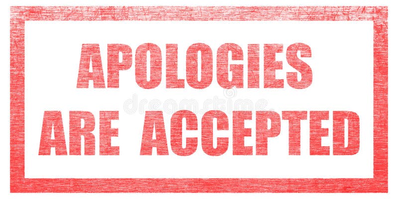 Apology Accepted Stock Illustrations – 10 Apology Accepted Stock ...