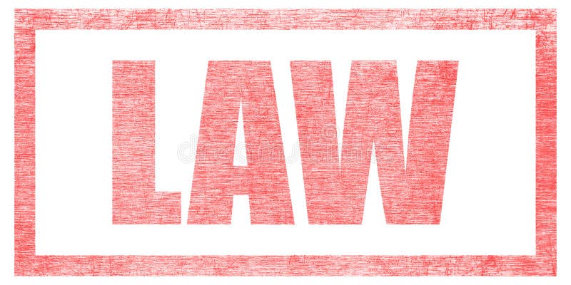 Stamp on a White Background, Isolated. Lettering or Text: LAW Stock ...
