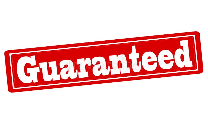 Guaranteed stock illustration. Illustration of sign - 108760105