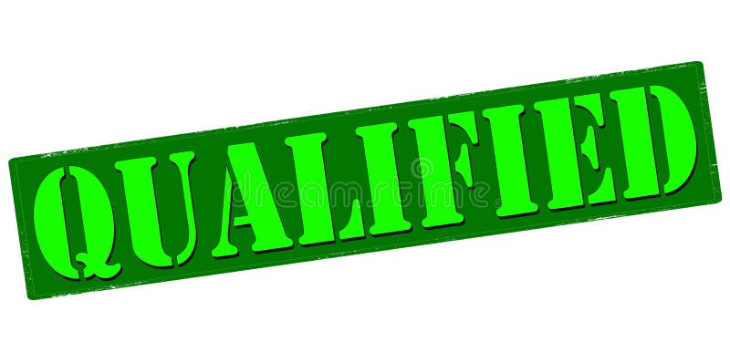 Qualified stock illustration. Illustration of symbol - 109273948