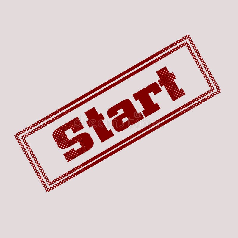 Stamp with the word start stock vector. Illustration of business - 84239565