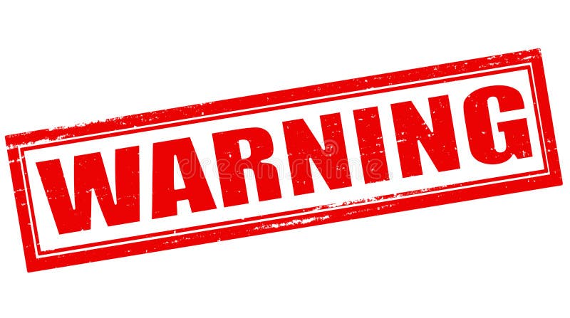Warning stock illustration. Illustration of word, rubber - 109242172