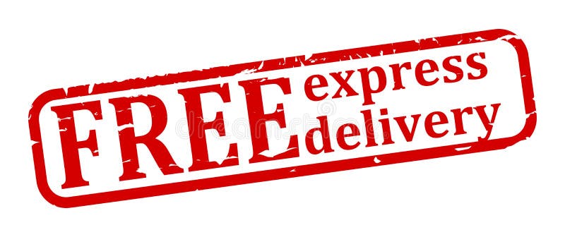 Stamp with the Words Free Express Delivery Stock Illustration ...
