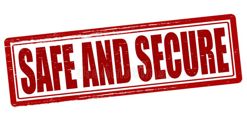 Safe and secure stock illustration. Illustration of symbol - 109933612