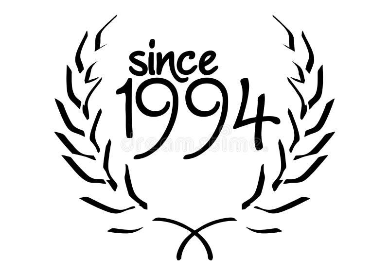 Laurel Design with Inside Written since 1994 Stock Vector ...