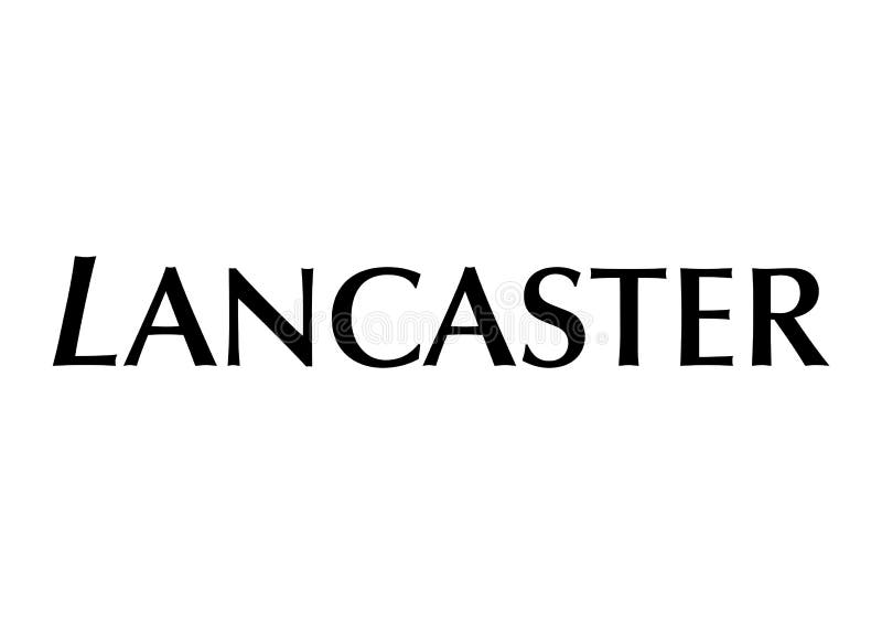 Lancaster logo stock illustration. Illustration of font - 174408717