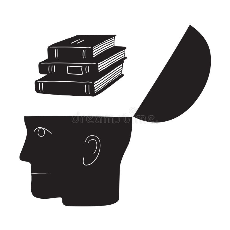 Symbolic Drawing of Head and Knowledge with Culture Stock Vector ...