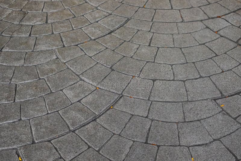 Stamped Concrete Pavement Cobblestones Pattern, Decorative Textures of ...