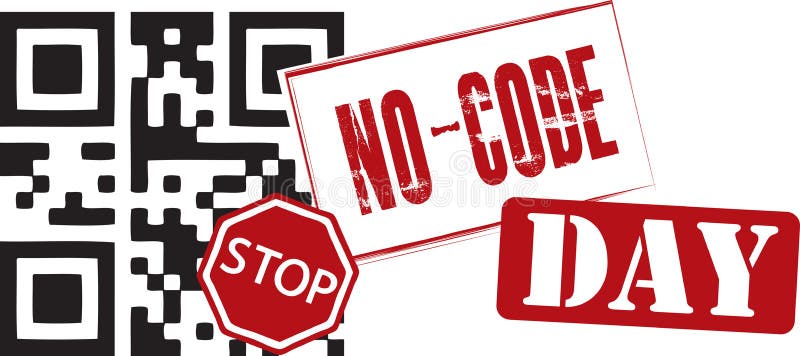 Stamped text No-Code Day stock vector. Illustration of industry - 243164984