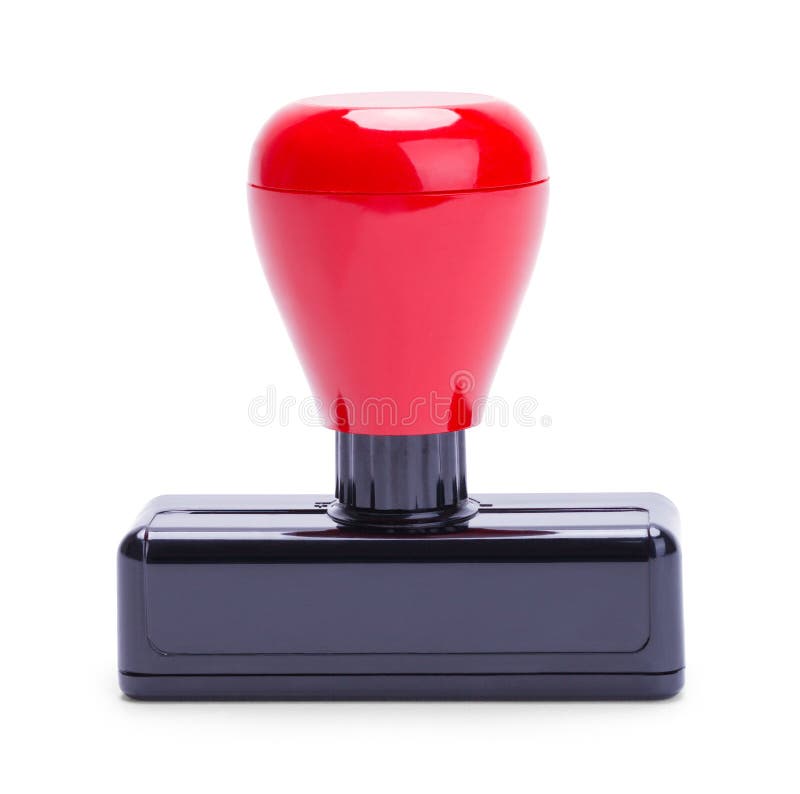Stamper Red Front stock photo. Image of business, rubber - 100147558