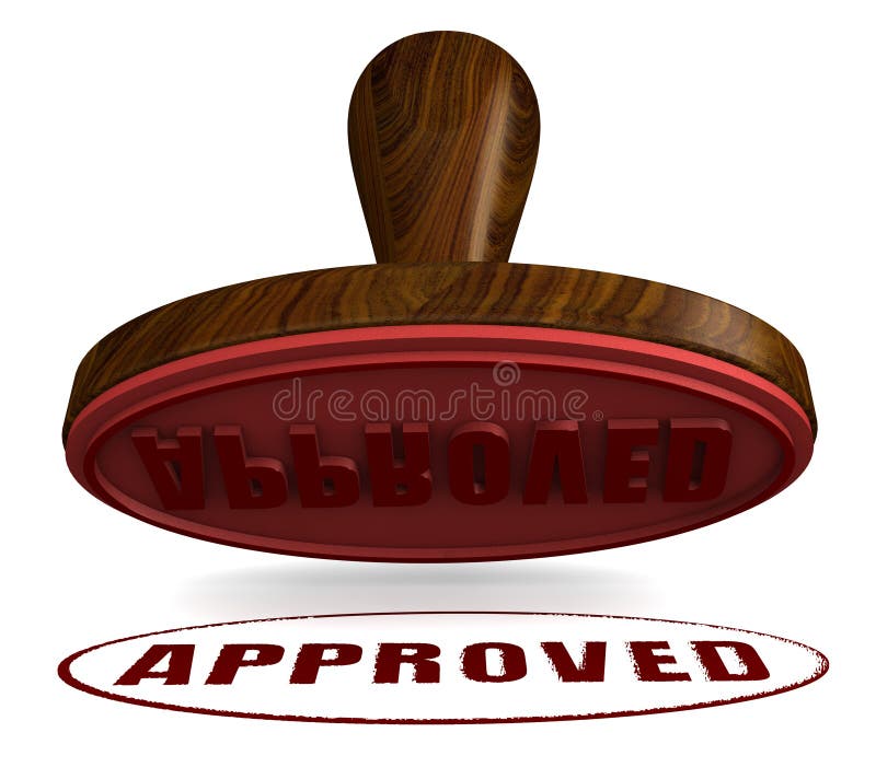 Stamping Approval stock illustration. Illustration of business - 12861791