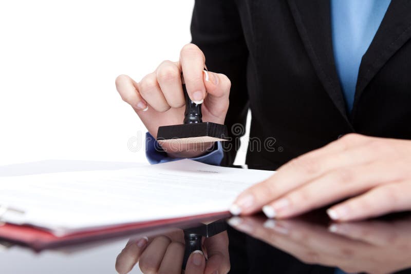Stamping documents stock image. Image of manager, certify - 24783447