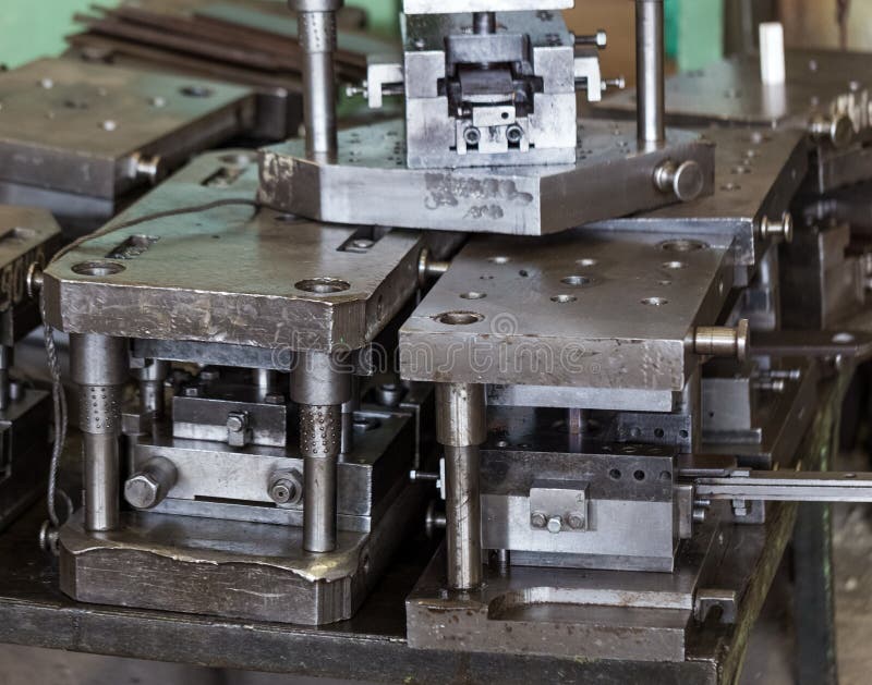 Stamping Tool. for Work on Metal. Heavy Tool at an Engineering P Stock ...