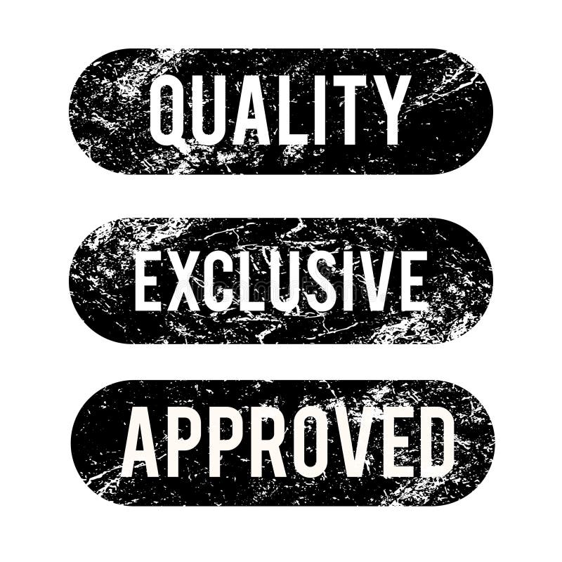 Stamps Approved, Exclusive, Quality Stock Vector - Illustration of ...