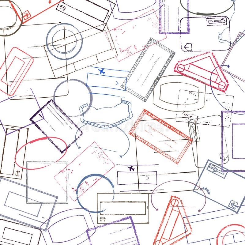 Stamps Background Color. Vector Illustration Stock Illustration ...