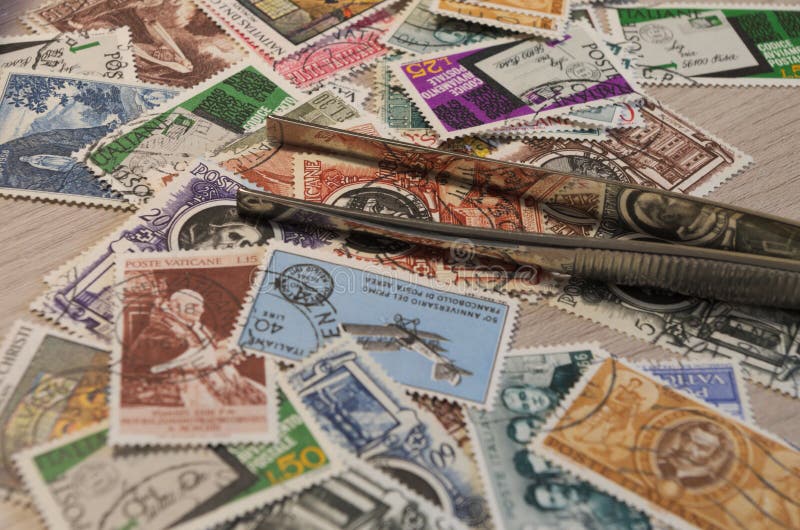 Stamps collection editorial image. Image of business - 68166595