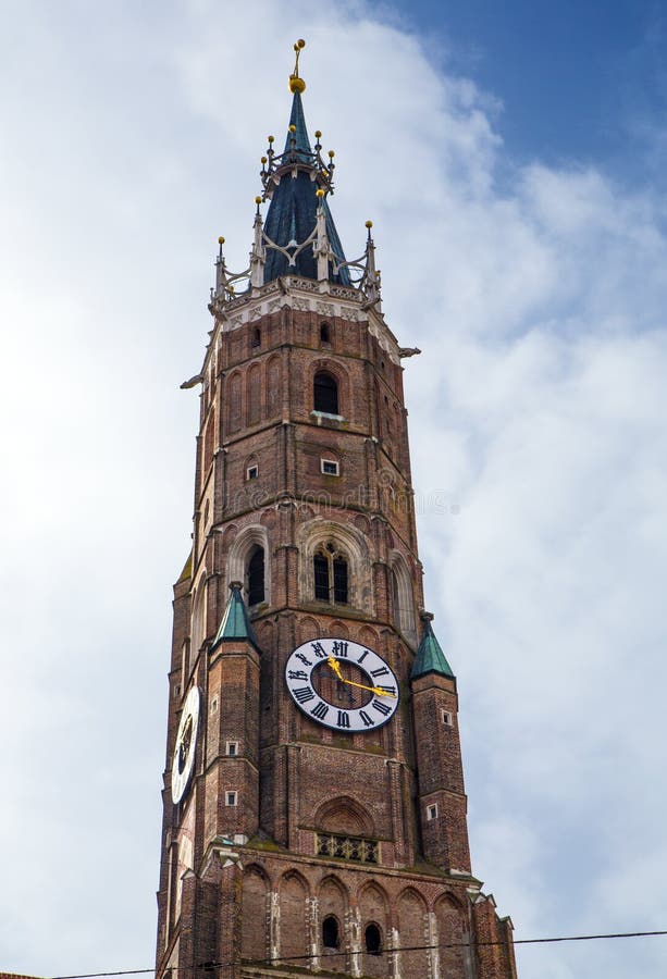 A Stand-alone Clock Tower in Europe. Germany. 2018g. Stock Photo ...