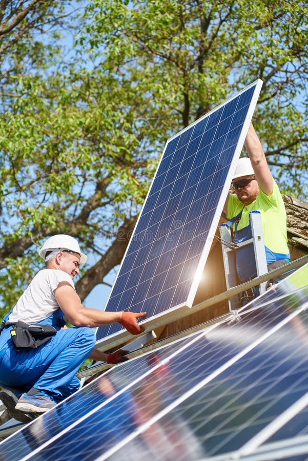 Stand-alone Exterior Solar Panel System Installation, Renewable Green ...