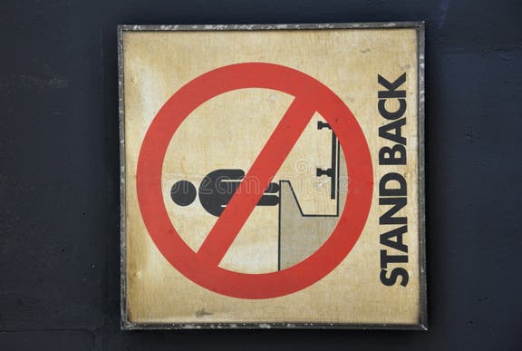 Stand back sign stock photo. Image of commuters, message - 40674682