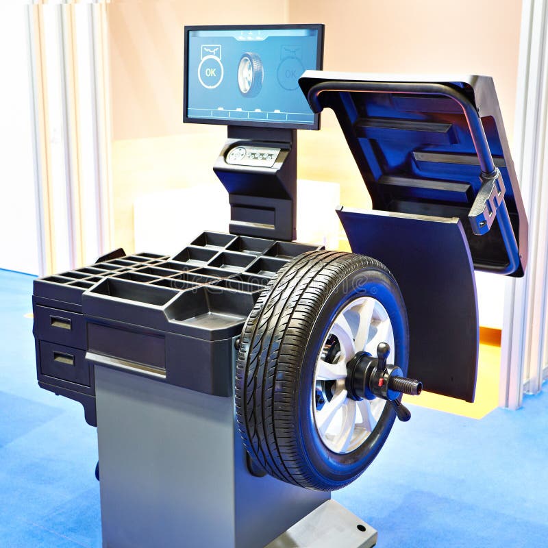 Stand for Balancing Wheels of Car Editorial Photography - Image of ...