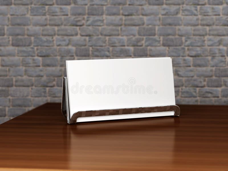Stand with Blank Business Card Stock Photo - Image of announce, holder ...