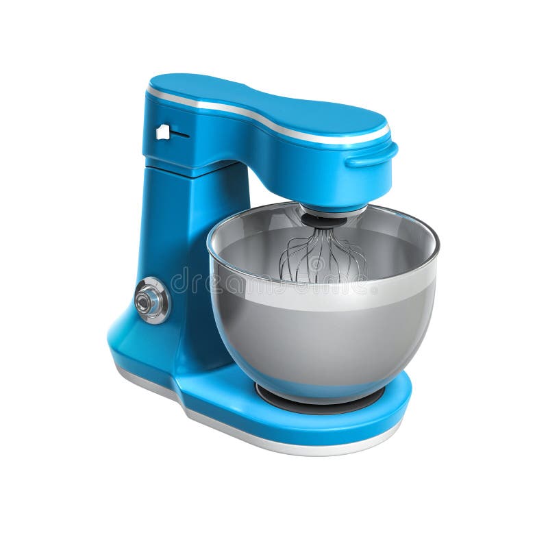 Stand Blue Food Mixer Isolated on White Background Stock Illustration ...