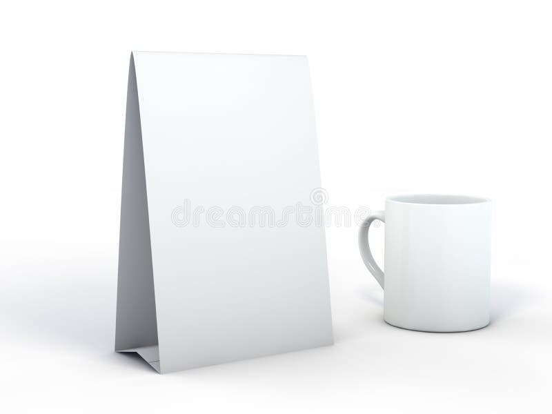 Stand for Booklets with White Sheets of Paper. Mockup Stock ...