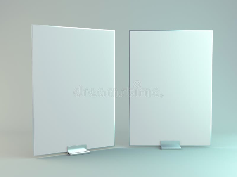 Stand for Booklets with White Sheets of Paper. Mockup Stock ...