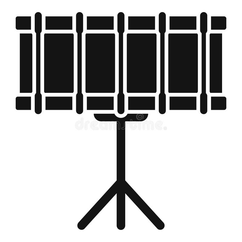 Stand Drum Icon Simple Vector. Kit Music Stock Vector - Illustration of stick, jazz: 281418356