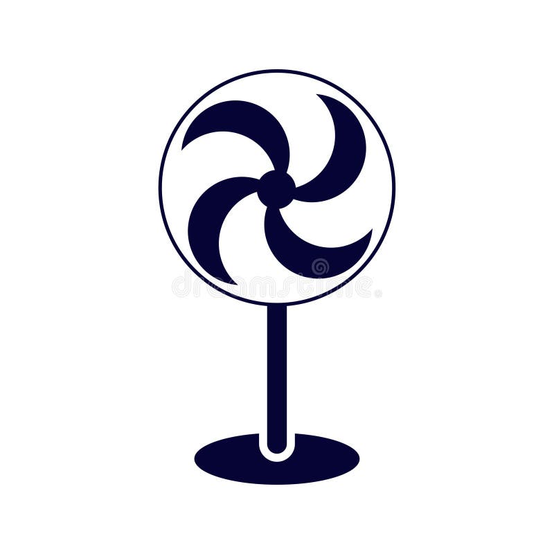 Stand electric fan icon stock vector. Illustration of graphic - 262292569