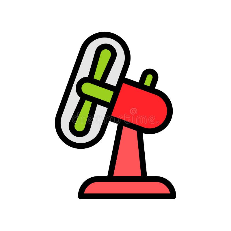 Stand Fan Vector Illustration, Filled Style Icon Editable Outline Stock ...