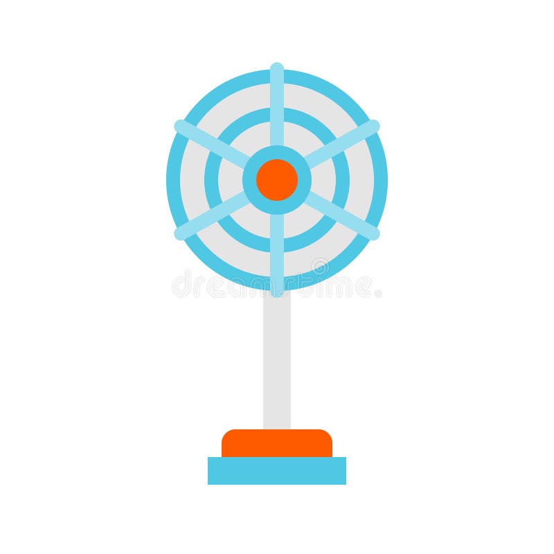 Stand Fan Vector Illustration, Isolated Filat Style Icon Stock Vector ...
