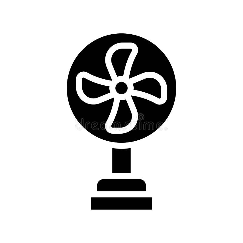 Stand Fan Vector Illustration, Isolated Solid Style Icon Stock Vector ...
