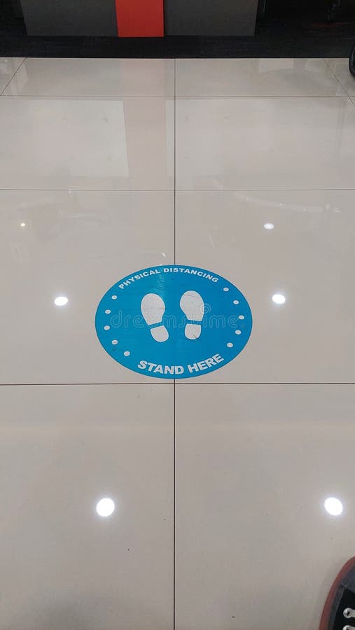 Stand Here and Keep Your Distance Stock Image - Image of physical ...