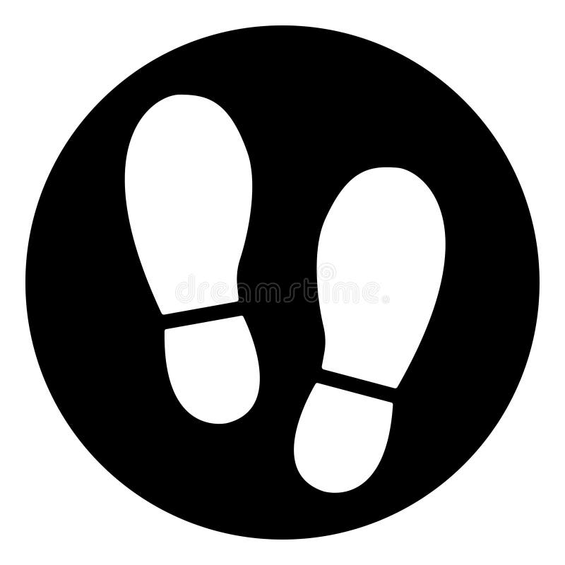 Warning Stand Here Symbol Sign ,Vector Illustration, Isolated on White ...