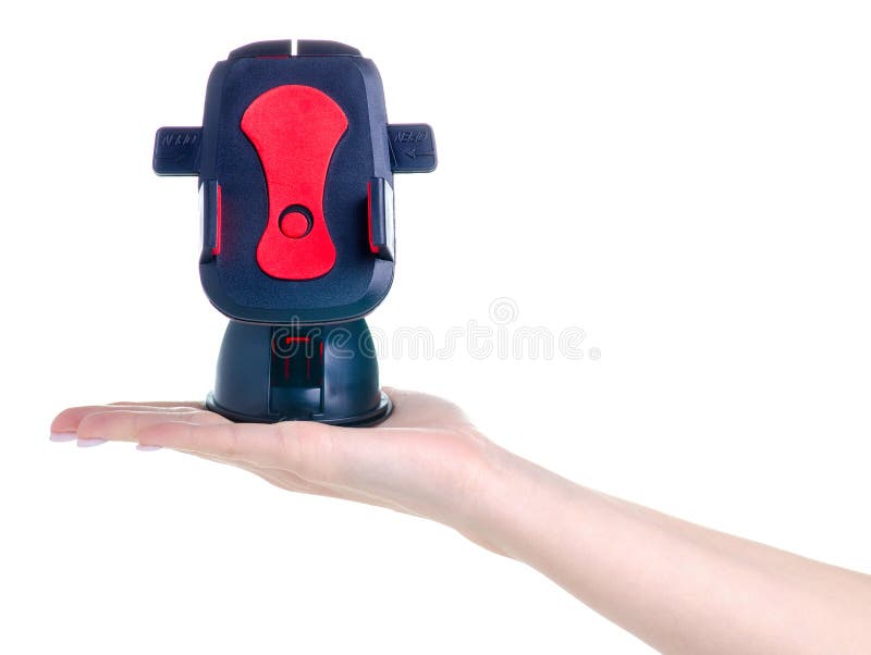 Stand Holder for Phone in the Car in Hand Stock Photo - Image of call ...