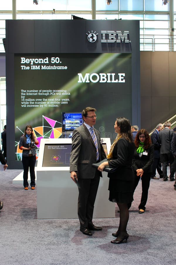 The stand of IBM editorial stock photo. Image of vertical - 41421203