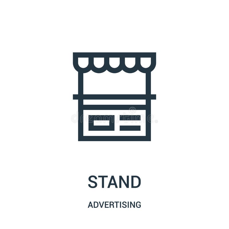 Stand Icon Vector From Advertising Collection. Thin Line Stand Outline ...